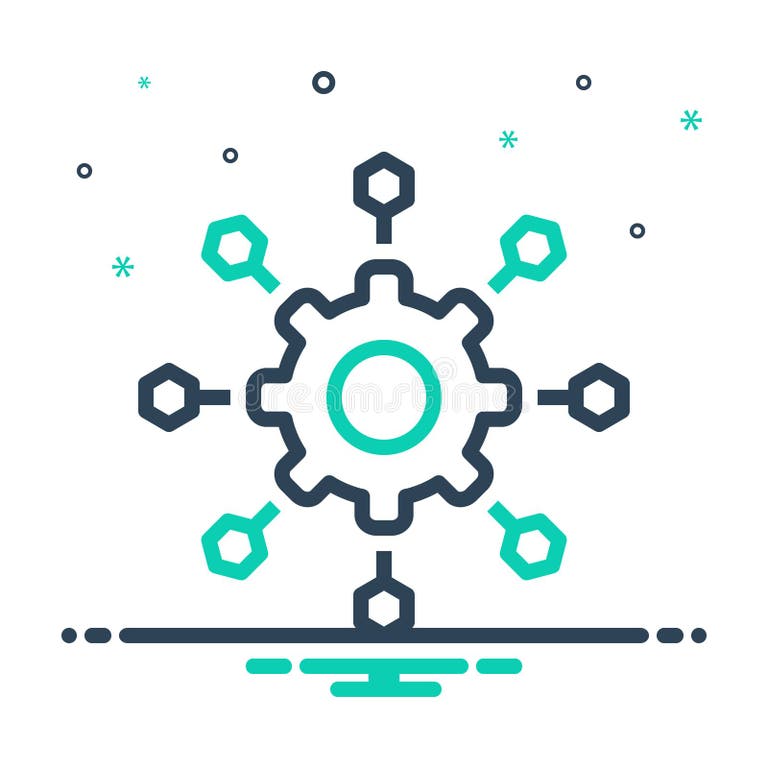 Mix Icon for Microservices, Software and Development Stock Vector ...