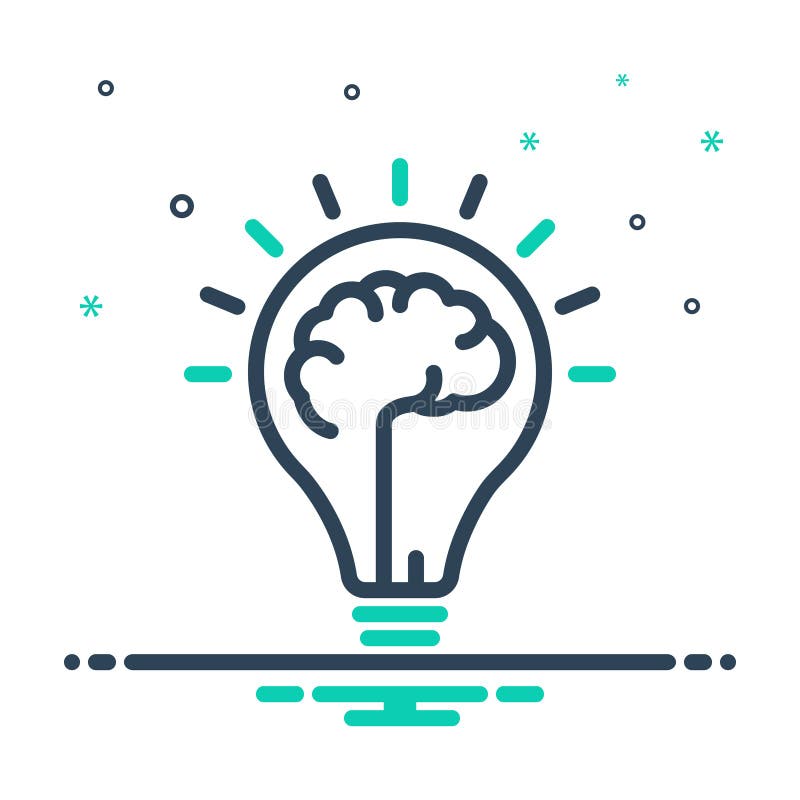 Mix Icon for Mindset, Mentality and Motivation Stock Illustration ...