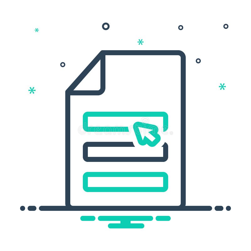 Mix Icon for Namespace, Document and Arrow Stock Vector - Illustration ...