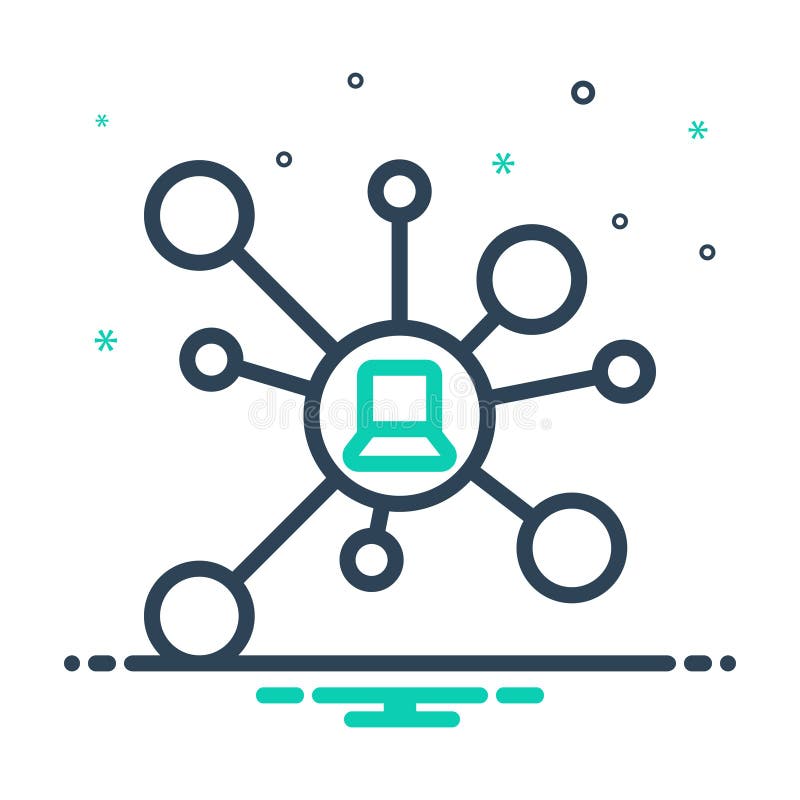 Mix Icon for Network, Laptop and Web Stock Vector - Illustration of ...