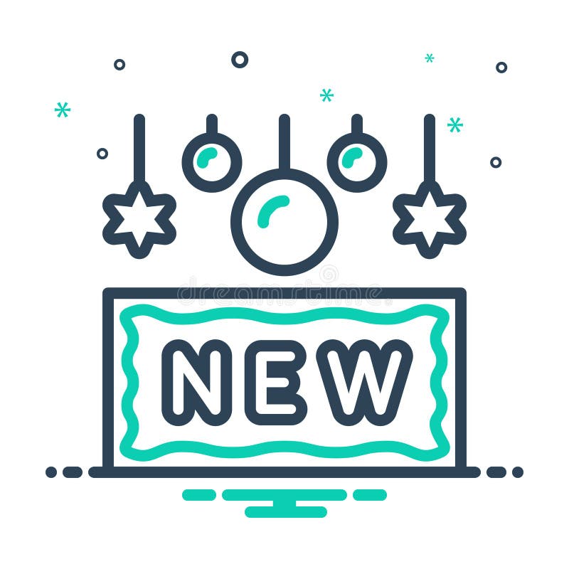 Mix Icon for New, Recent and Latest Stock Vector - Illustration of logo ...