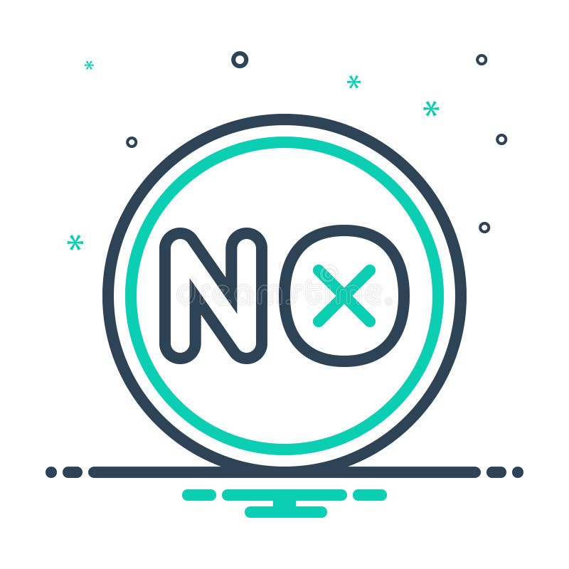 Mix Icon for No, Nope and Ban Stock Vector - Illustration of symbol ...