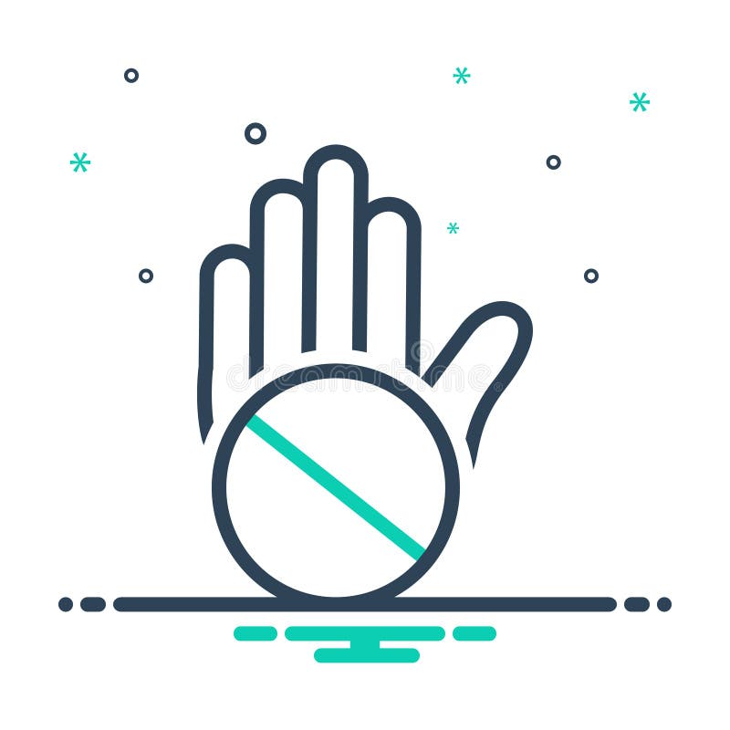 Mix Icon for Objection, Convulsions and Exception Stock Vector ...