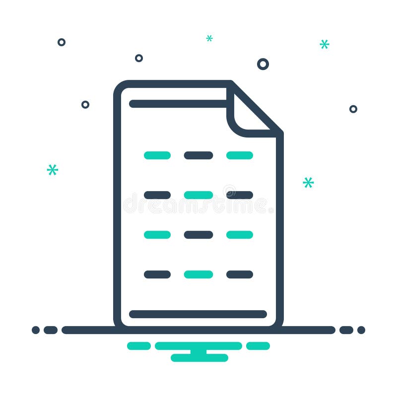 Mix Icon for Page, Sheet and Paper Stock Vector - Illustration of ...