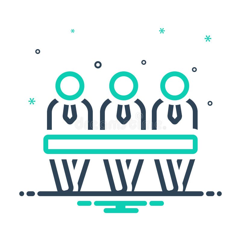 Mix Icon for Panelist, Guest and Panel Stock Illustration ...