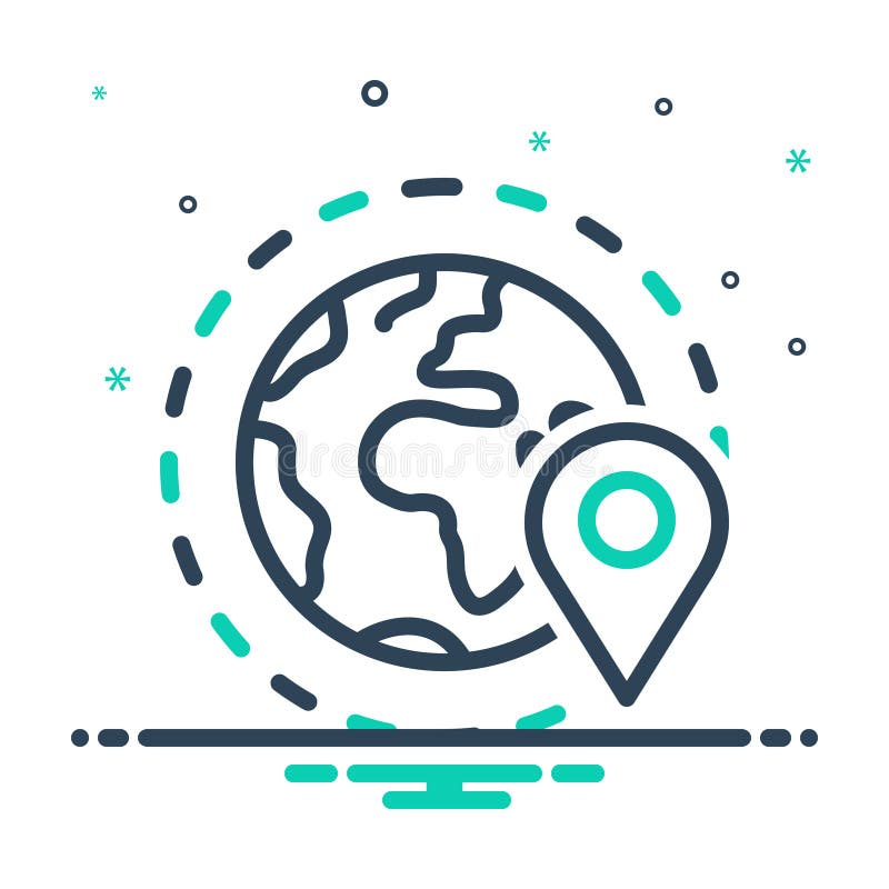 Mix Icon for Periphery, Geo Zone and Gps Stock Vector - Illustration of ...