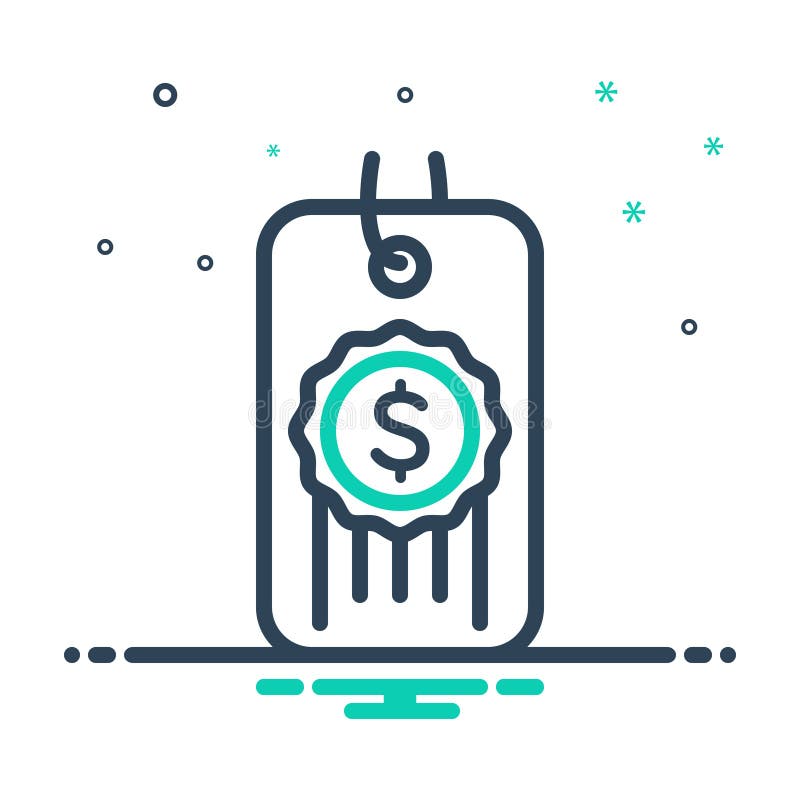 Mix Icon for Price, Value and Cost Stock Vector - Illustration of rate ...