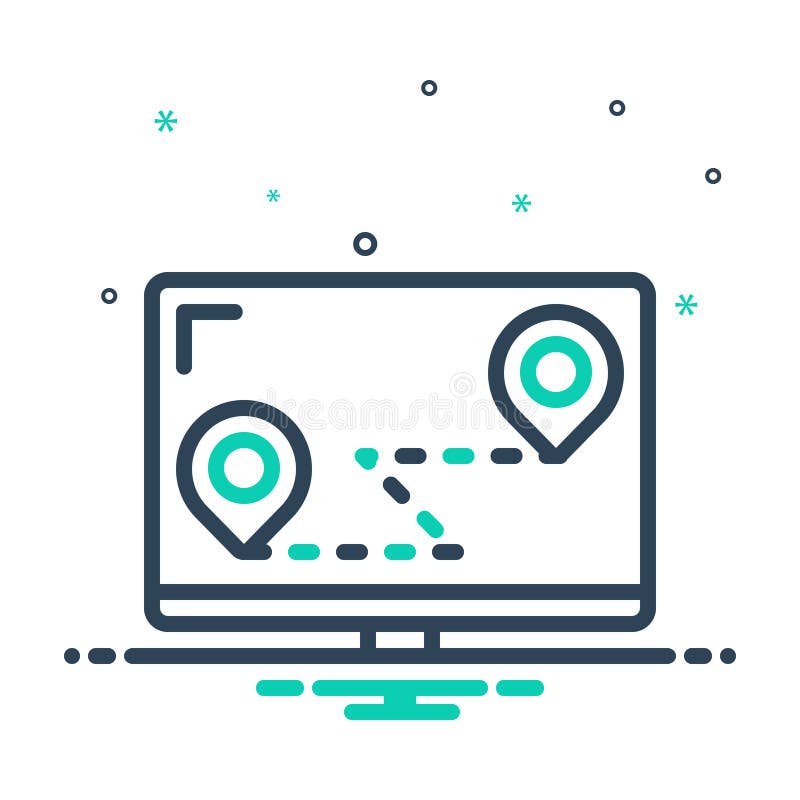 Mix Icon for Route, Way and Path Stock Vector - Illustration of ...