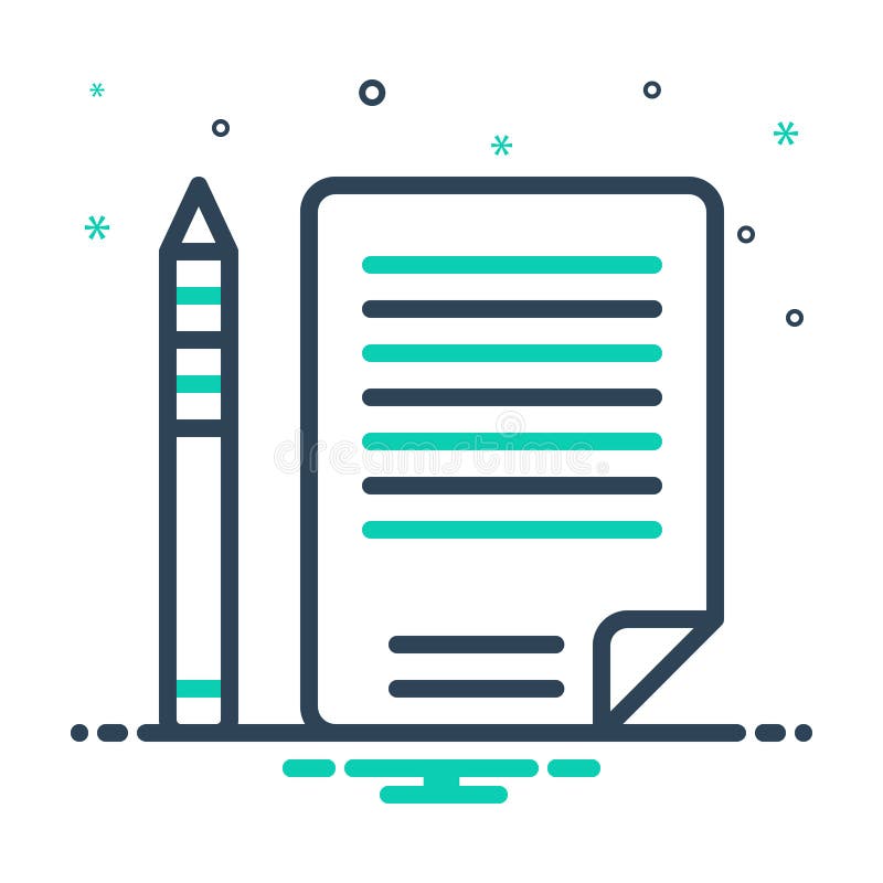 Mix Icon for Script, Words and Calligraphy Stock Vector - Illustration ...