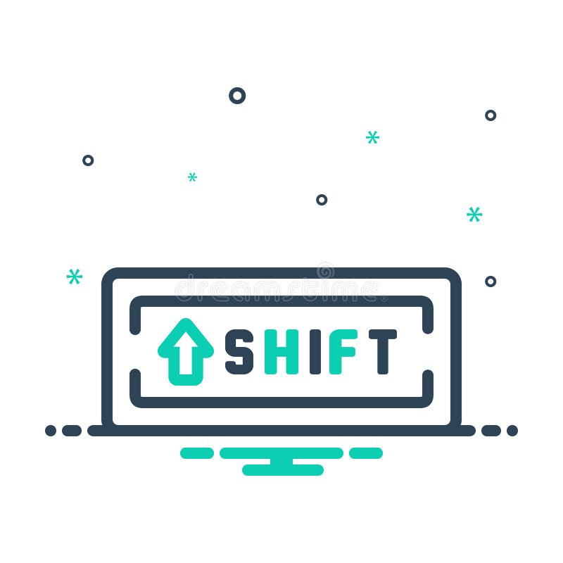 Mix Icon for Shiftkey, Butten and Shift Stock Vector - Illustration of ...