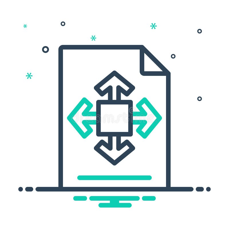 Mix Icon for Size, Shape and Figure Stock Vector - Illustration of sign ...