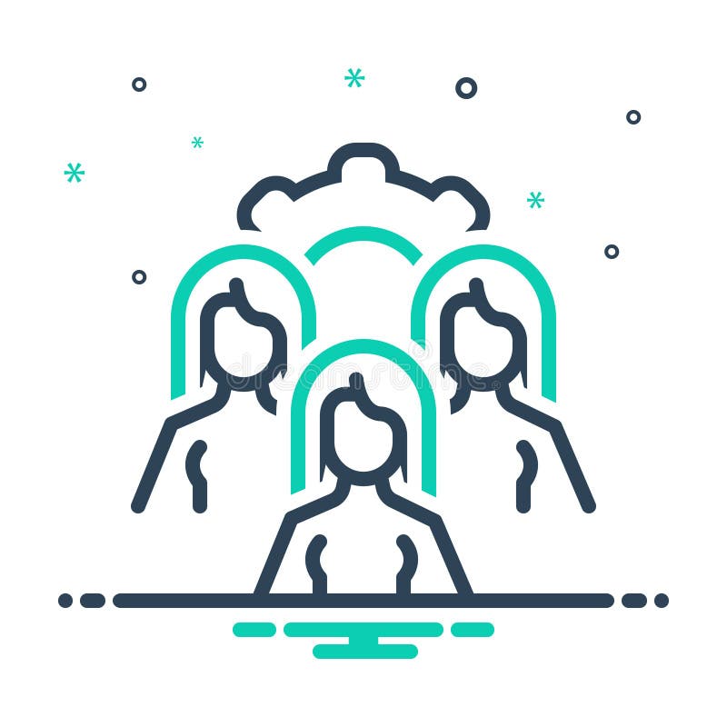 Mix Icon for Team, Group and Cluster Stock Vector - Illustration of ...