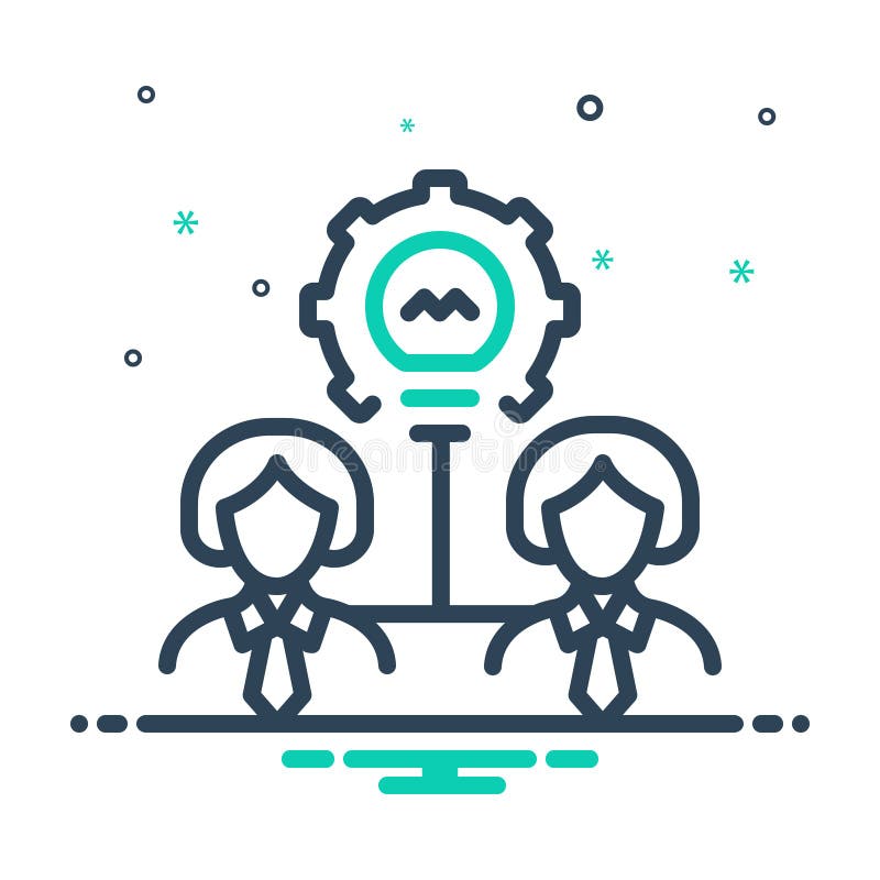 Mix Icon for Teamwork, Office and Work Stock Vector - Illustration of ...