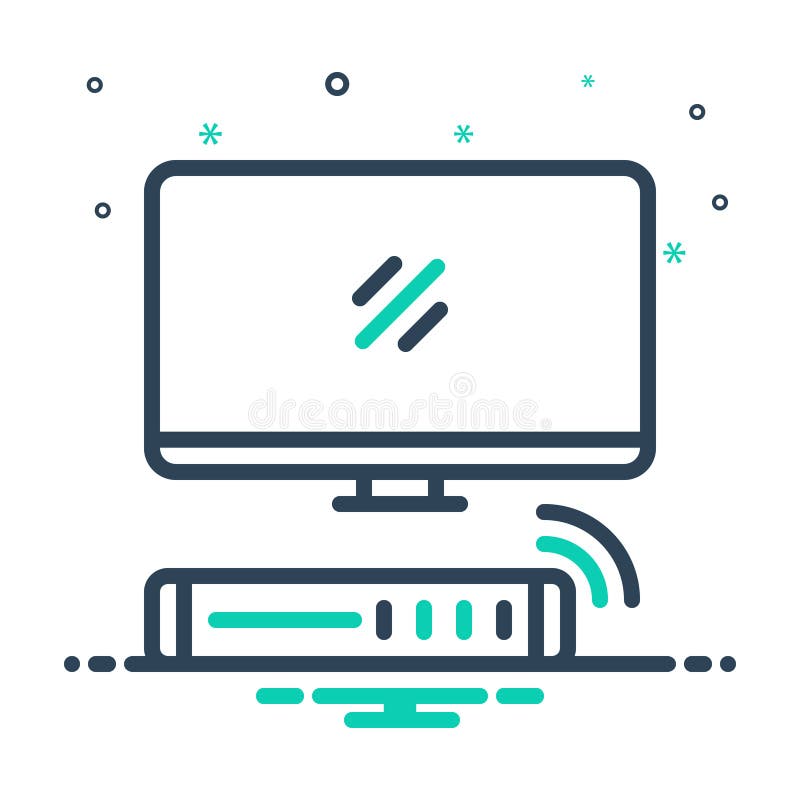 Mix Icon for Television, Small Screen and Broadcasting Stock Vector ...