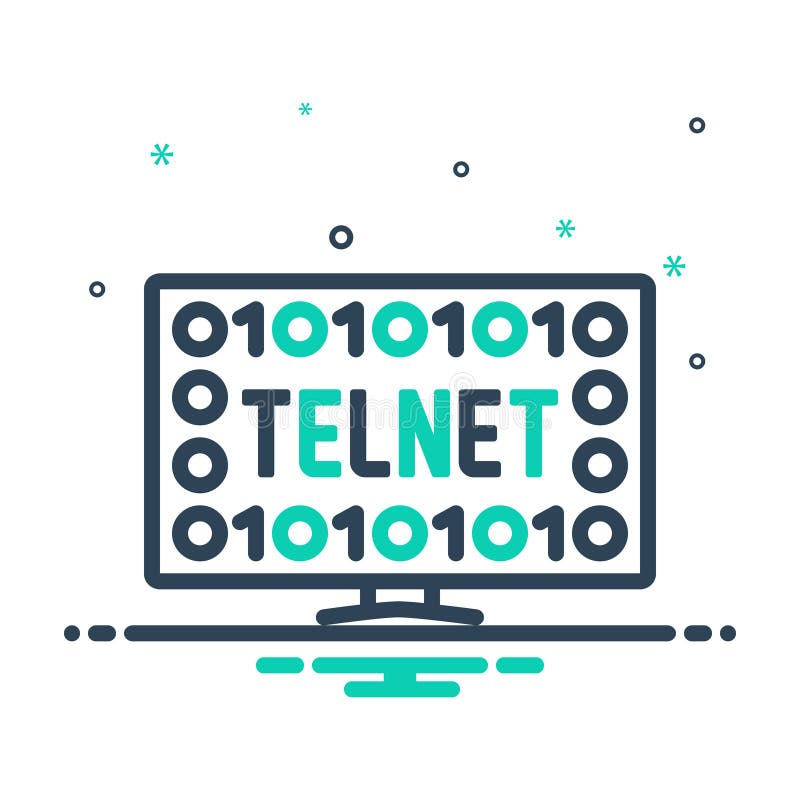 Mix Icon for Telnet, Network and Protocol Stock Vector - Illustration ...