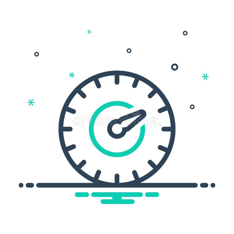 Mix Icon for Test, Speed and Speedometer Stock Vector - Illustration of ...