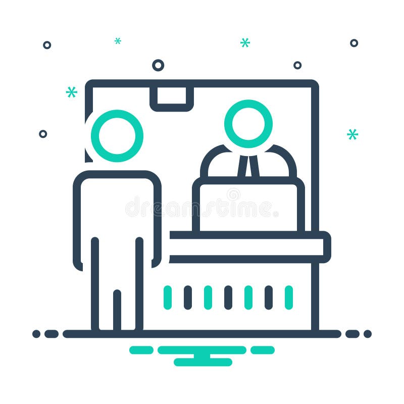 Queue At The Counter Fun Illustration Stock Vector - Illustration of ...