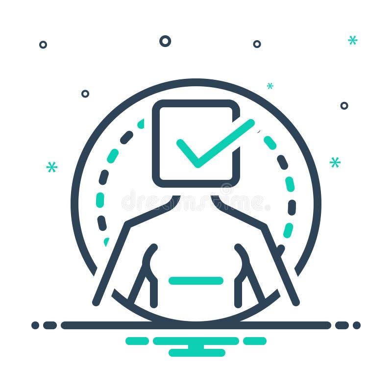 Mix Icon for True, Real and Correct Stock Vector - Illustration of ...