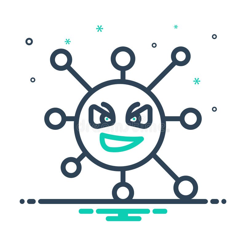 Mix Icon for Virus, Bacteria and Cell Stock Vector - Illustration of ...