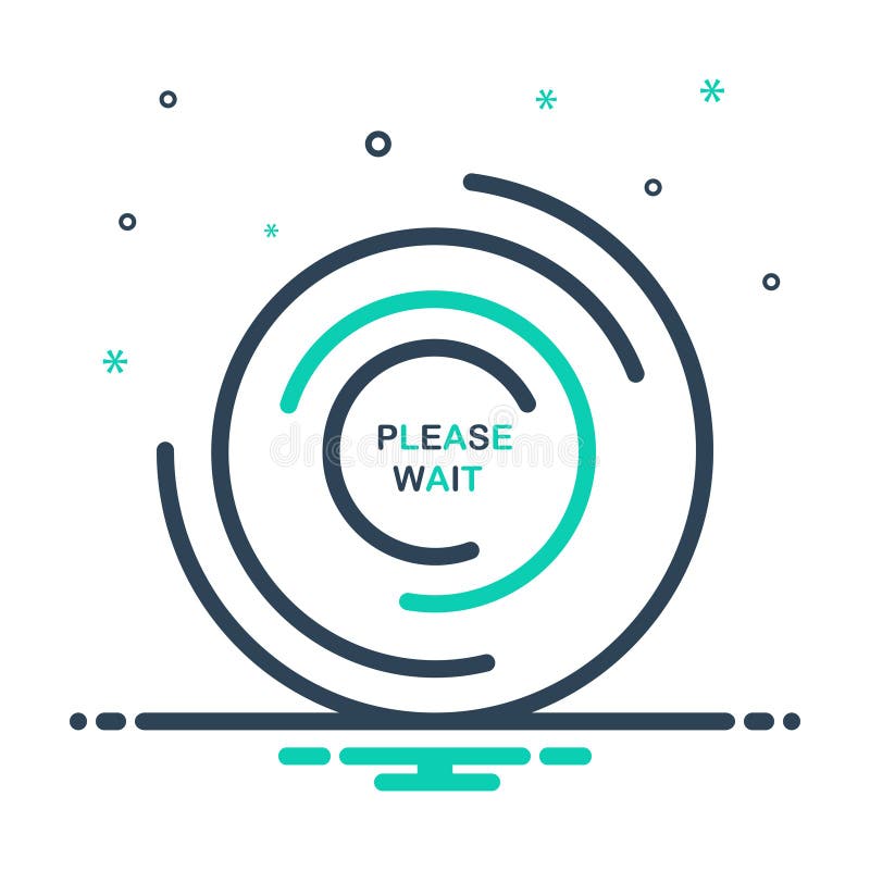 Black Mix Icon for Waiting, Popup and Aaiting Stock Vector ...