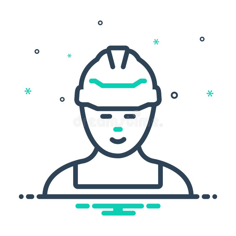 Mix Icon for Worker, Laborer and Shopman Stock Vector - Illustration of ...