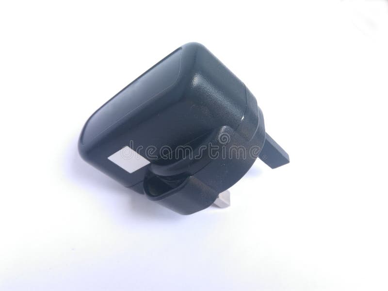 Black Mobile Charger Top View without Wire Stock Photo - Image of ...