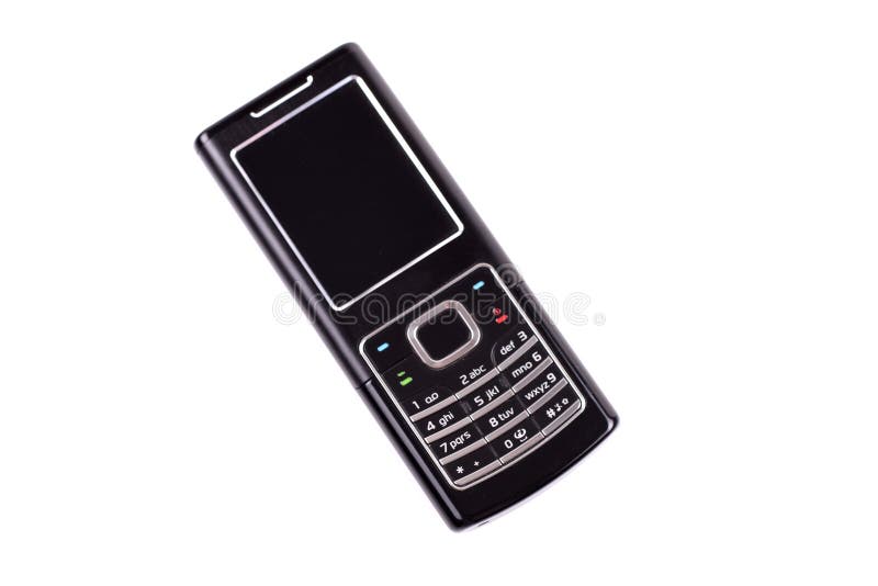 Black mobile isolated stock image. Image of screen, communications ...