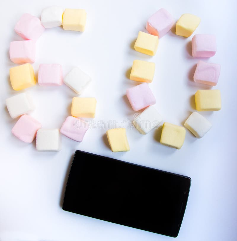 Mobile and Marshmallow Google Android Version 6.0 Stock Photo - Image ...