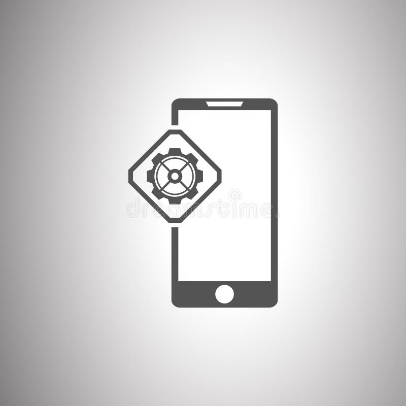 Black mobile phone icon. stock vector. Illustration of sign - 78999602