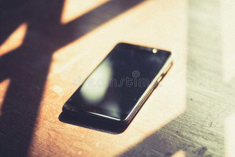 Black Mobile Phone with a Large Display Stock Photo - Image of smart ...