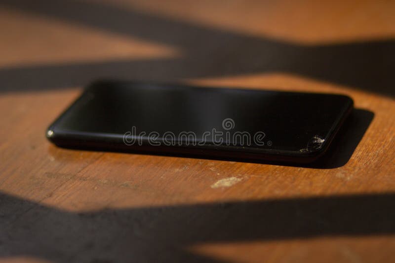 Black Mobile Phone with a Large Display Stock Image - Image of display ...