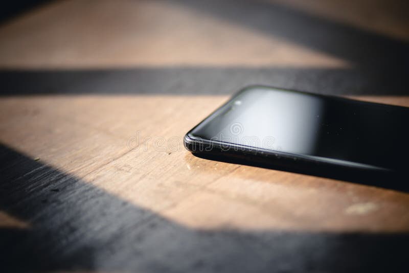 Black Mobile Phone with a Large Display Stock Photo - Image of phone ...