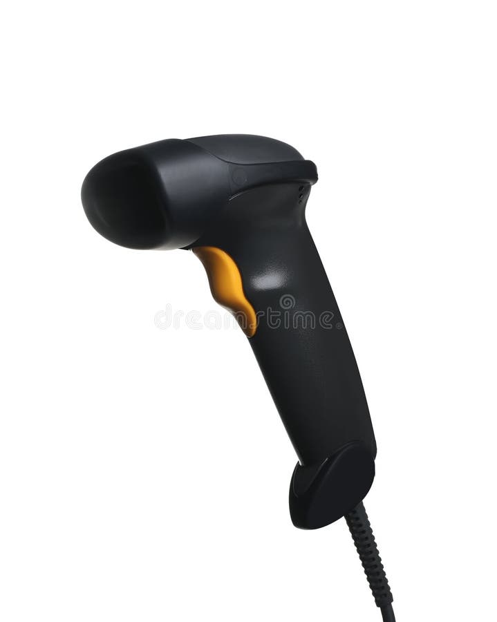 Black Modern Barcode Scanner Isolated Stock Photo - Image of reader ...