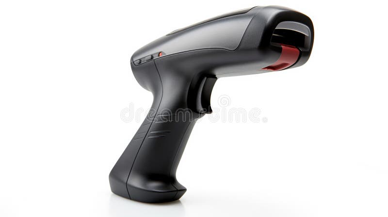 Black Modern Barcode Scanner Isolated on White, AI Generative Stock ...