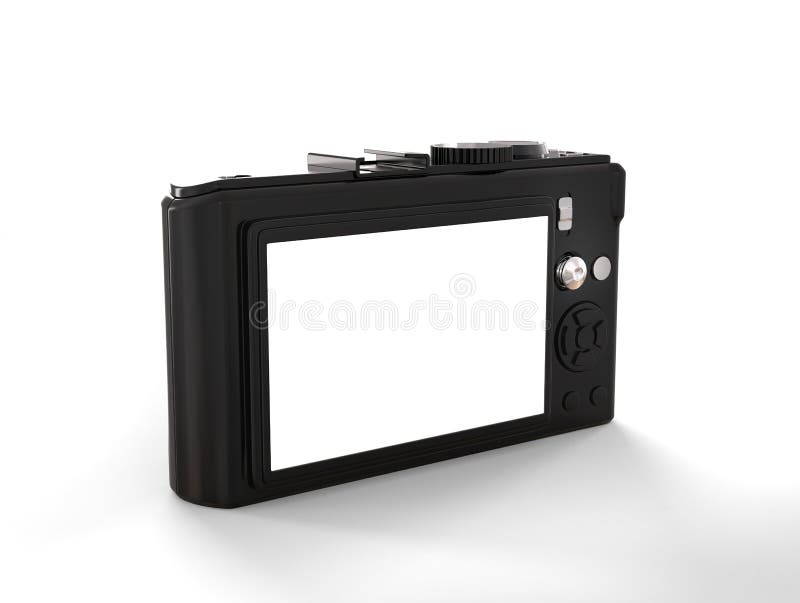 Compact camera - back view stock photo. Image of lens - 59007924