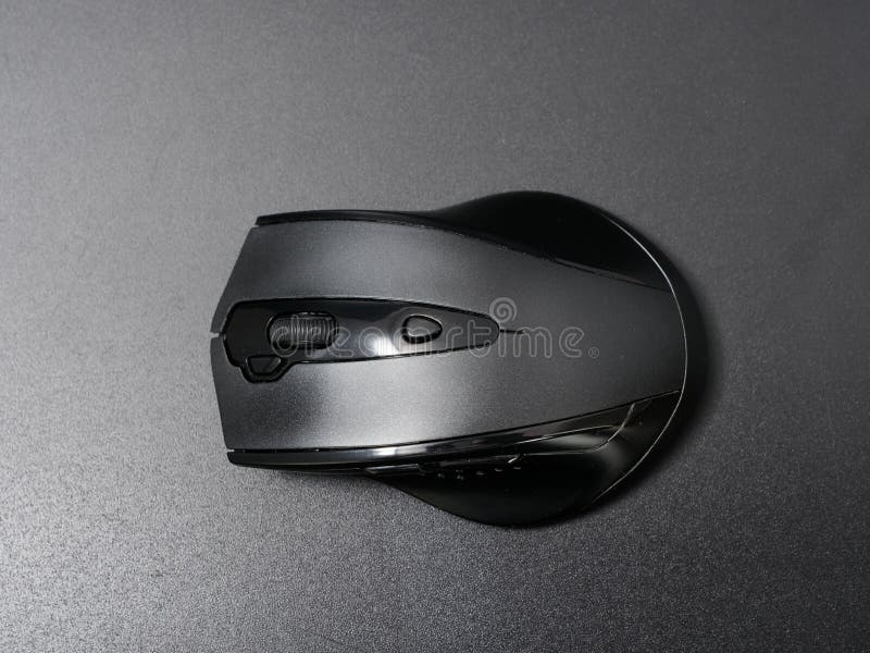 Black Modern Computer Mouse on Dark Background Stock Photo - Image of ...