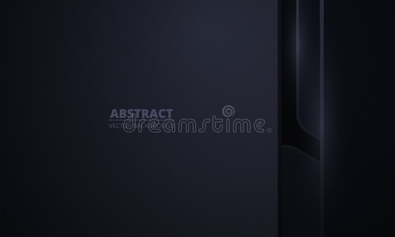 Black Modern 3D Abstract Background with Vertical Lines. Stock Vector ...
