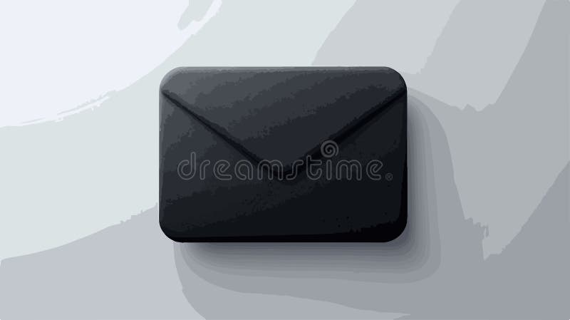 Black Modern Envelope Icon for Professional Correspondence Stock Vector ...