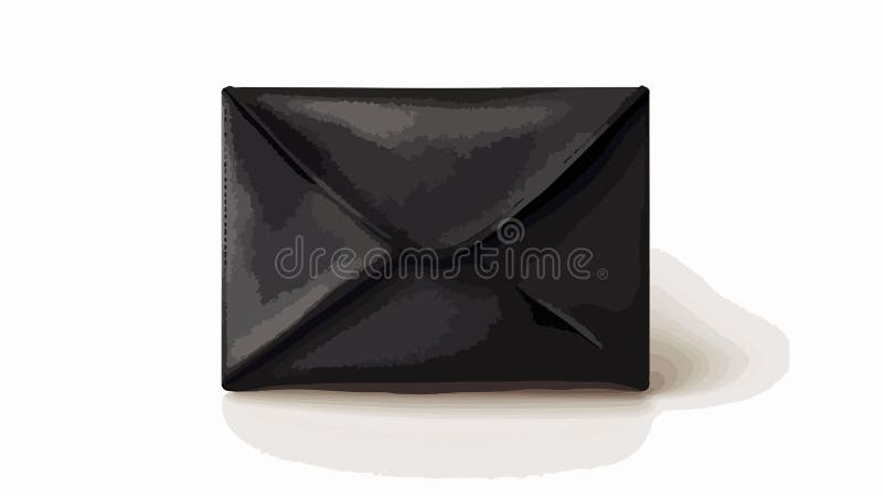 Black Modern Envelope Icon for Professional Correspondence Stock ...