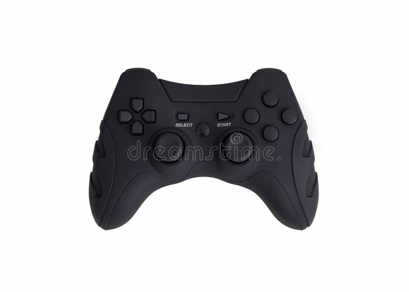 Black Joypad Isolated on White Background Stock Photo - Image of button ...