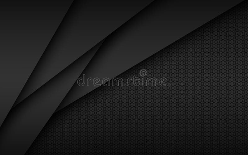 Black Modern Material Design with Hexagonal Pattern, Dark Overlayed ...