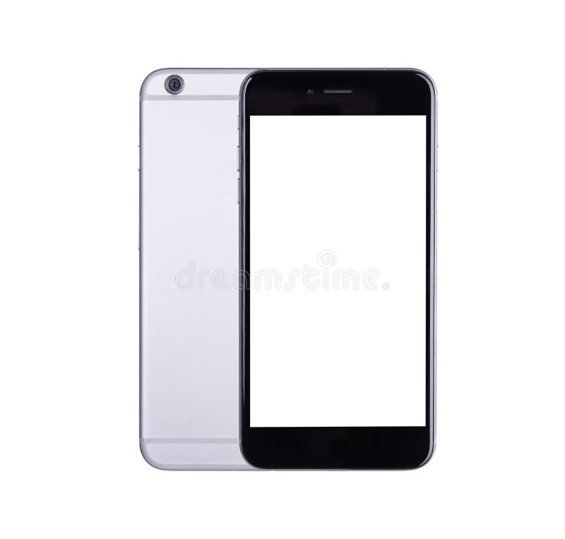 Black Modern Smartphone Mockup Front and Back Stock Image - Image of ...