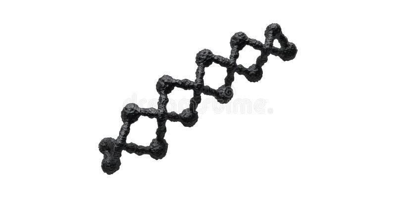Black Molecular Structure Model. Representation of Chemical Compound ...
