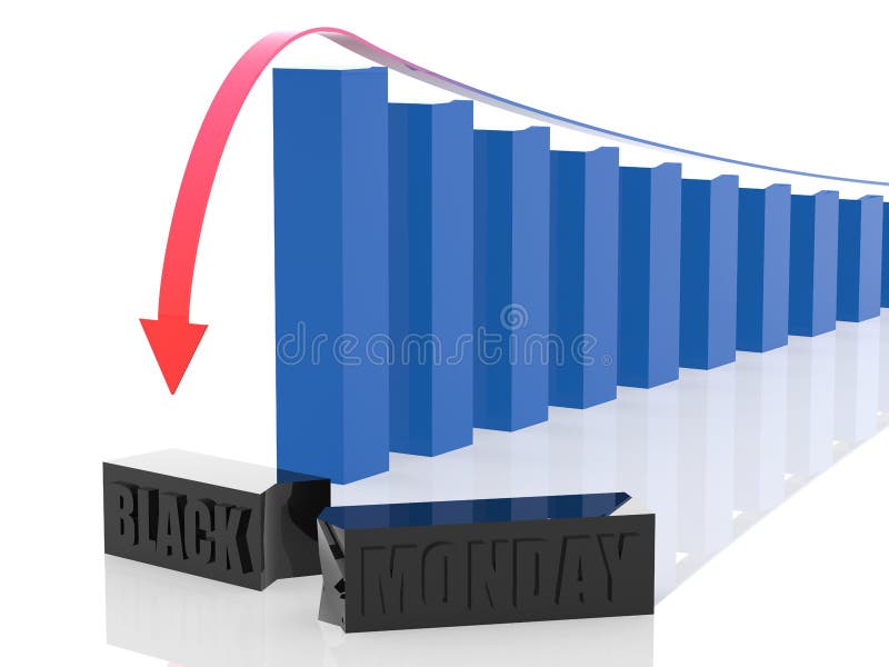 Black Monday stock illustration. Illustration of chart - 20647104