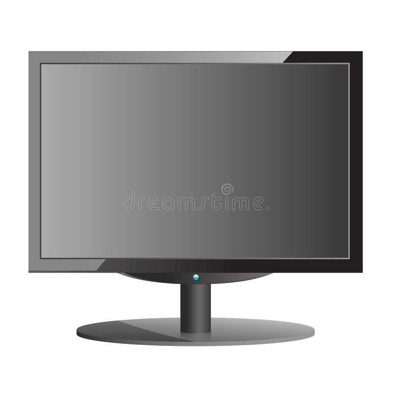 3 Monitors Computer Isolated Stock Illustration - Illustration of ...