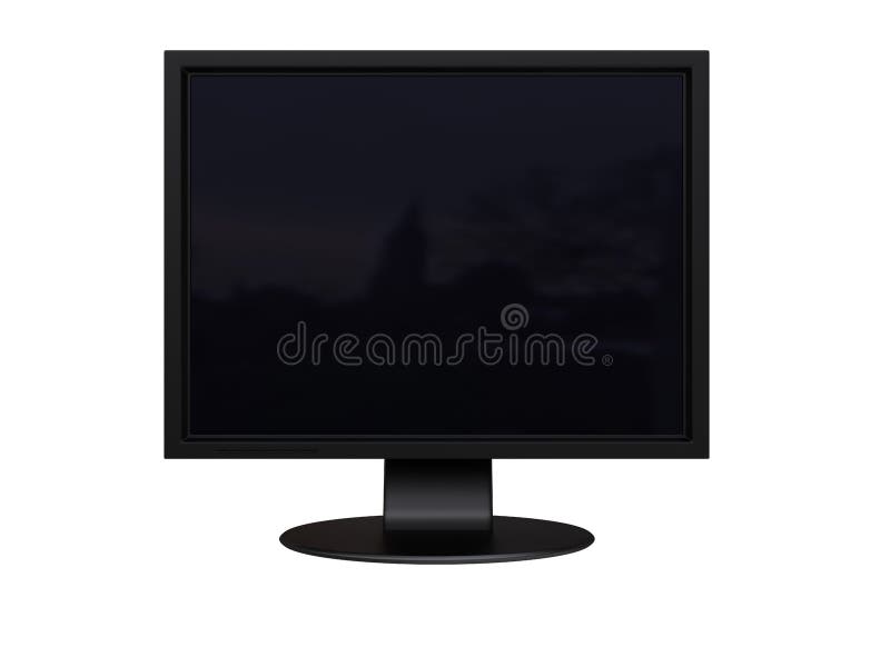 Black monitor stock illustration. Illustration of screen - 9050999