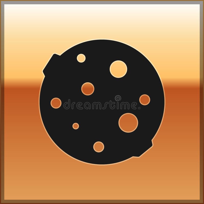 Black Moon Icon Isolated on Blue Background. Abstract Banner with ...
