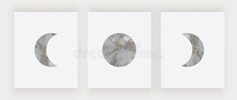 Black Moon Wall Art Print. Modern Design Posters Stock Vector ...