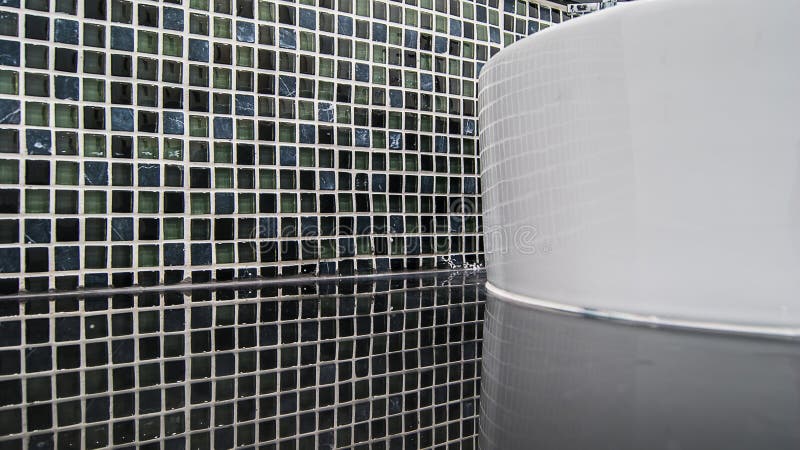 Black Mosaic Ceramic Tiles with Reflection for Tiling Stock Image ...