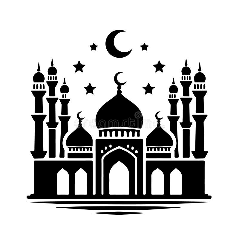 A Description for the Topic Black Mosque Stock Vector - Illustration of ...